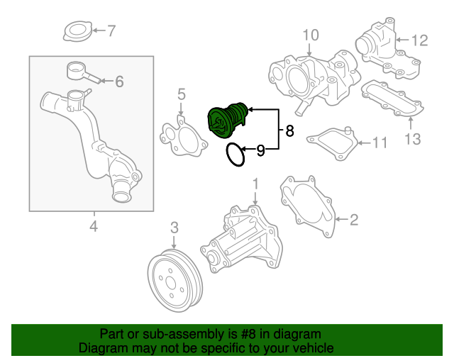 2011-2019 Infiniti Thermostat 21200-AD21A | OEM Parts Online
