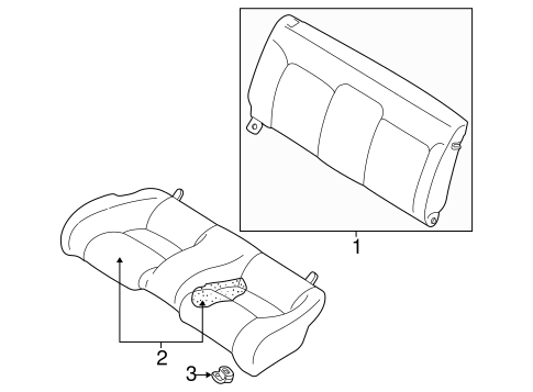 Rear Seat Components for 2001 Mitsubishi Eclipse | Mitsubishi Parts ...