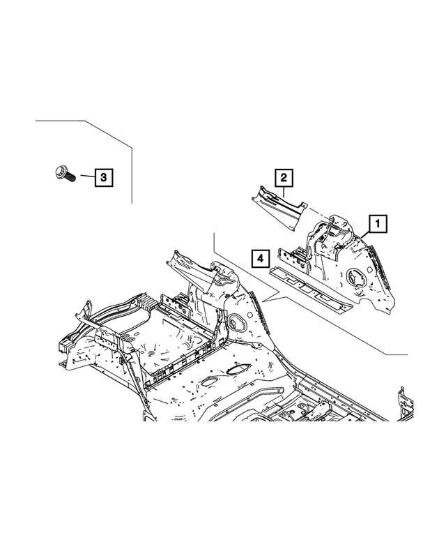 2023 Dodge Hornet Quarter Panel Bracket, Right 68610657AA | Mopar Estores