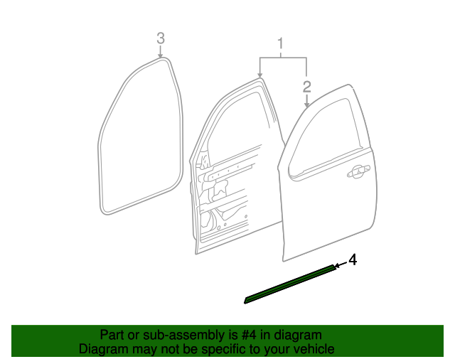 2007-2014 GM Lower Weather-Strip 20835970 | TascaParts.com