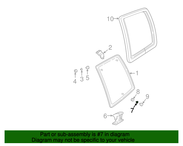 1985-2024 GM Door Window Bushing 14047335 GM | GMPartsDirect.com