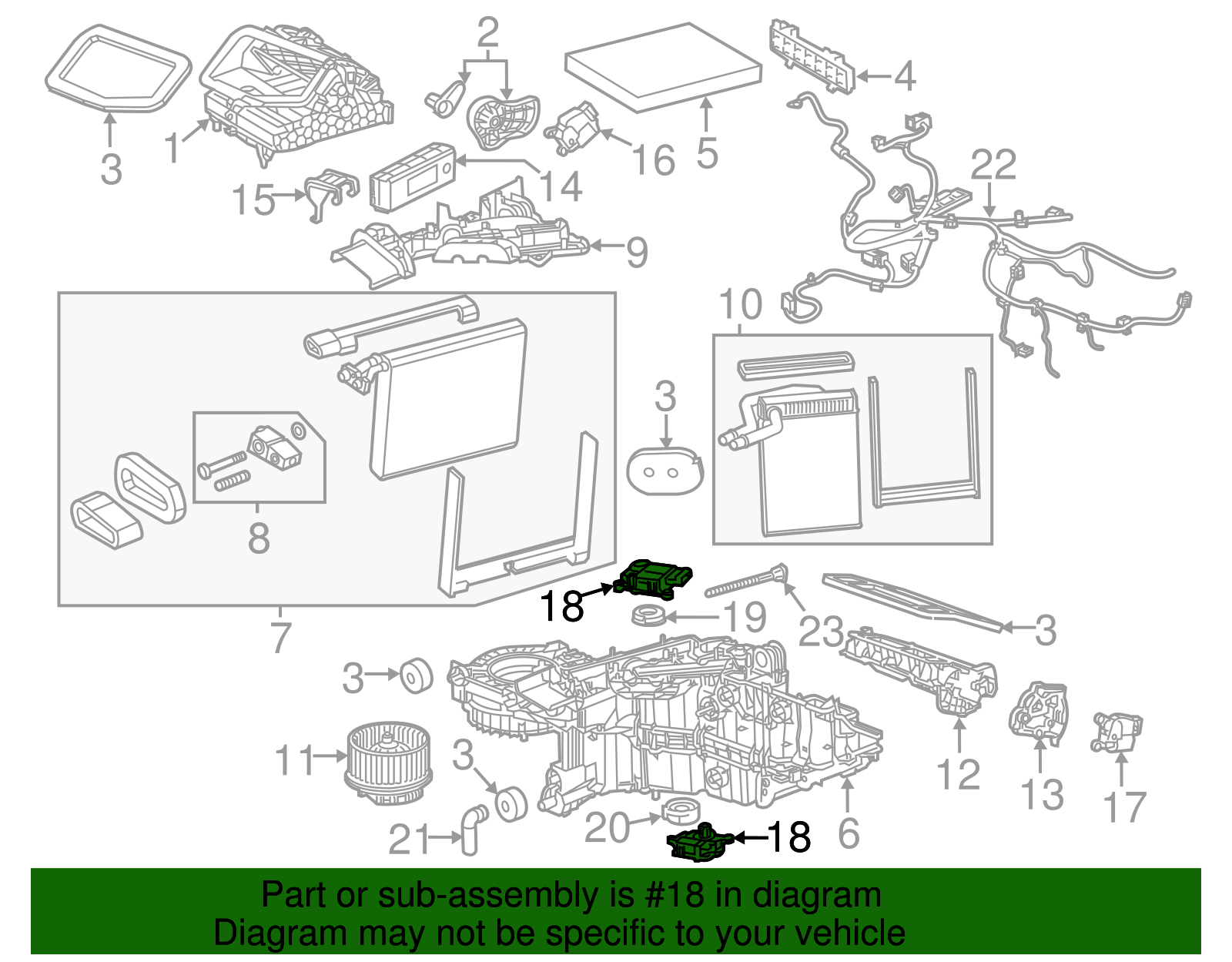 2014-2020 GM Temperature Valve Actuator Assembly 22808876 GM ...