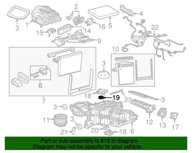 2014-2019 GM Heating and Air Conditioning Temperature Valve Actuator ...