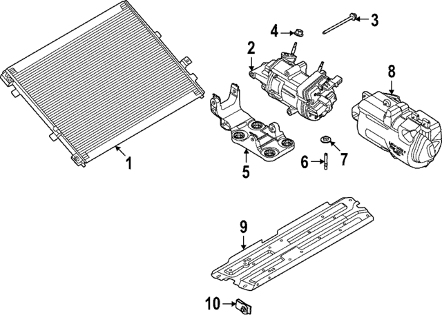 2022-2024 Ford F-150 Lightning Mount Bracket nl3z19e708a | TascaParts.com