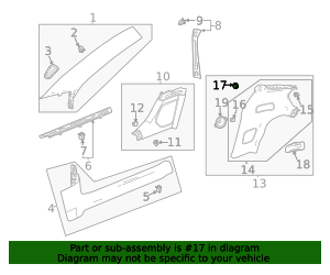 84929312 - Body Side Rear Trim Panel Grommet 2020-2025 Chevrolet ...