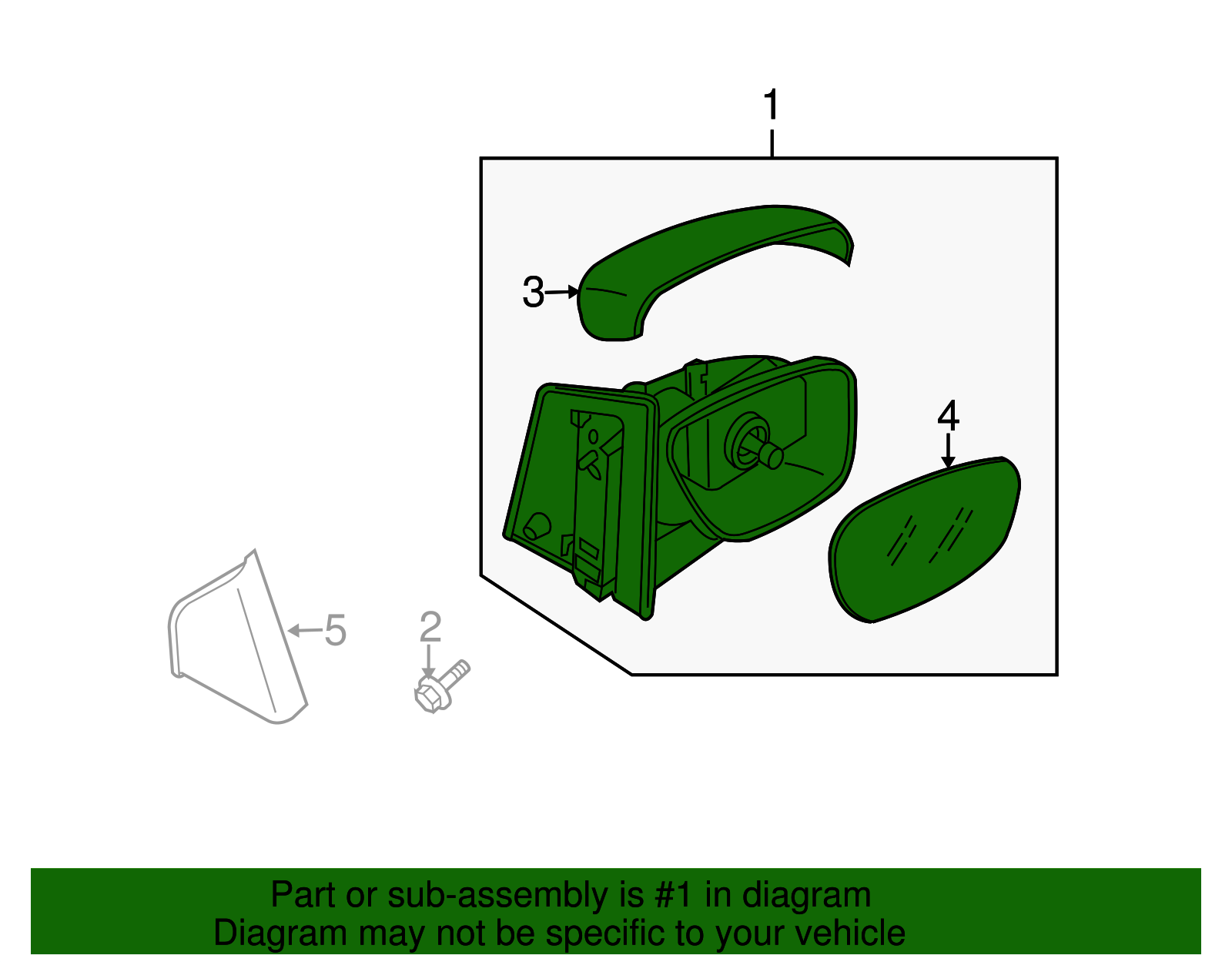TD14-69-120R-88 - 2007-2009 Mazda CX-9 - Mirror(R) Door | Mazda Part Direct