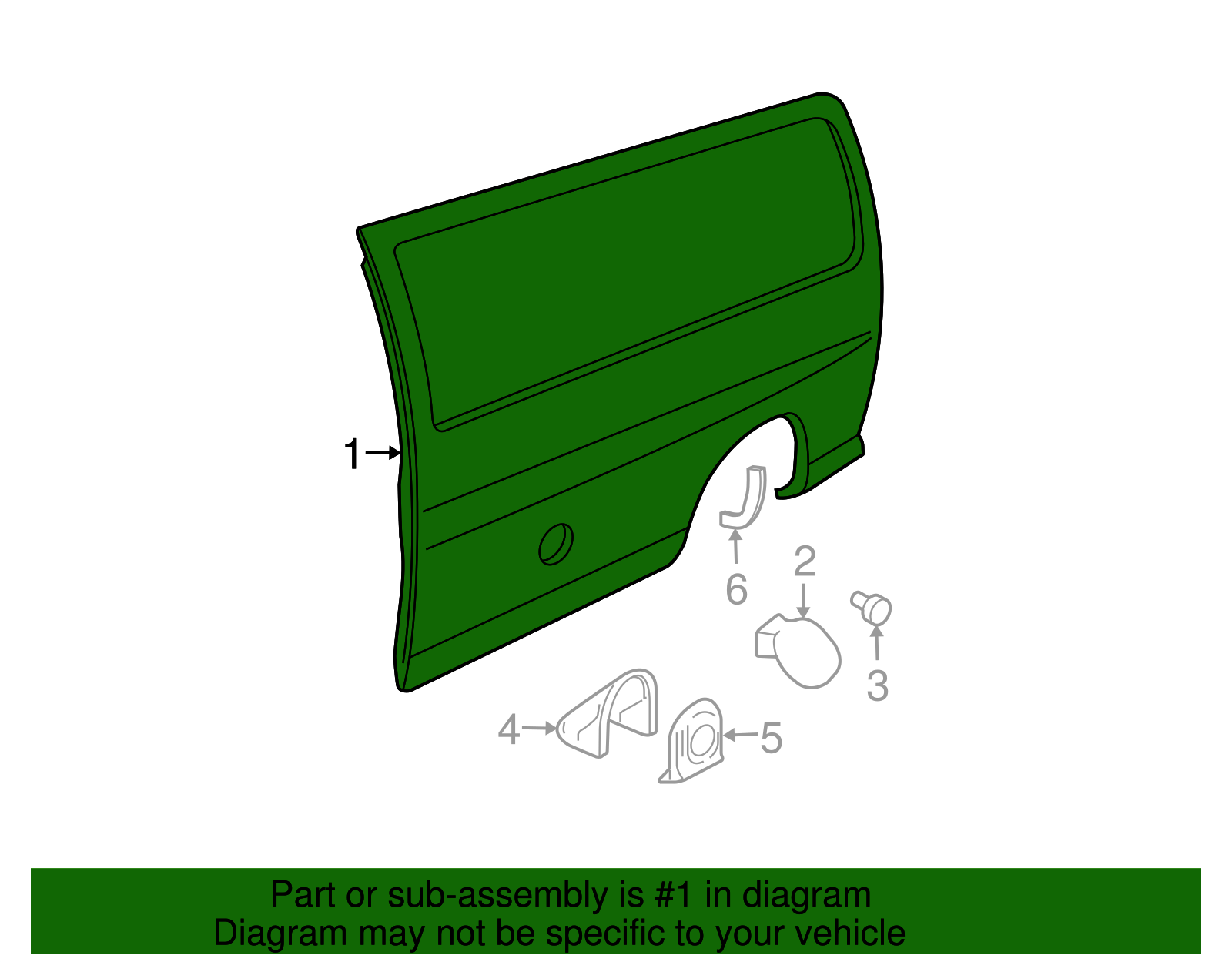 1996-2025 GM Driver Side Body Side Outer Panel 15025799 GM ...