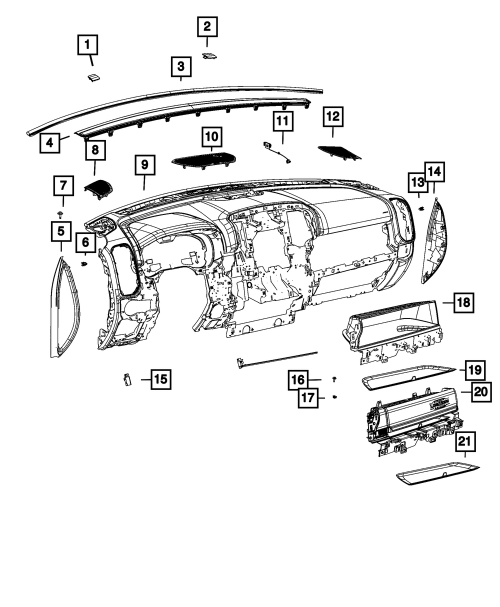 2019-2025 Ram Instrument Panel Mat 68533862AA | My Mopar Parts