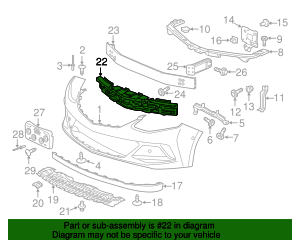 2016-2019 Chevrolet Volt Front Bumper Fascia Energy Absorber 84457855 ...