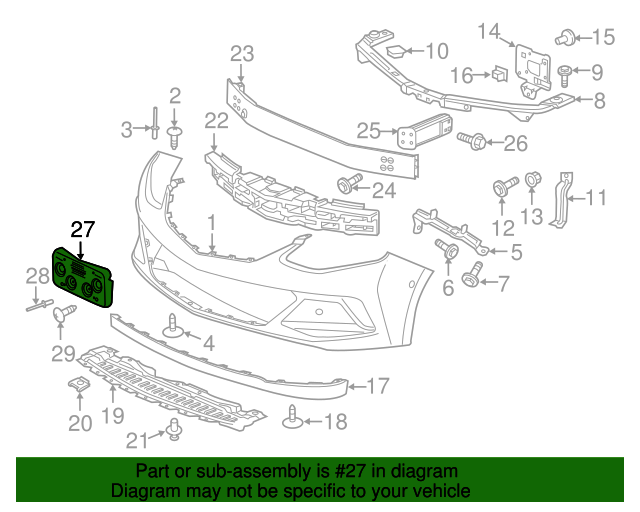 23407723 Bracket - New OEM Part From GM Parts Direct | GM Parts Store