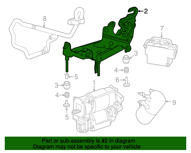 2018-2023 Mercedes-Benz Compressor Bracket 213-320-31-04 | MB OEM Parts