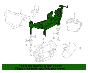 2018-2023 Mercedes-Benz Air Suspension Compressor Bracket 213-320-31-04 ...