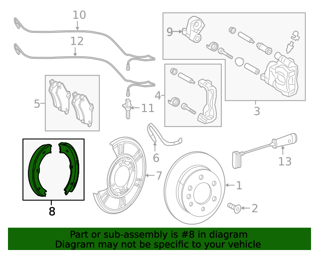 2006-2023 Mercedes-Benz Ts Brake Shoe With Lining 910-420-73-00 | MB ...