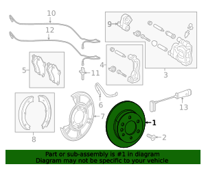 910-423-21-00-07 - Disc Brake Rotor 2019-2024 Mercedes-Benz | Mercedes ...