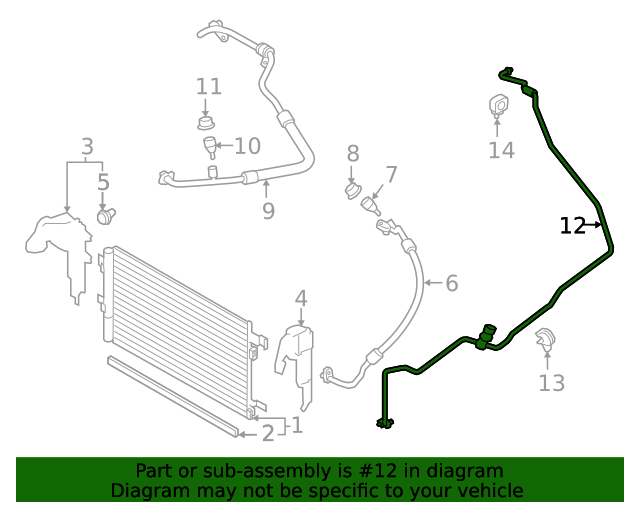 2018-2020 Subaru Crosstrek Evaporator Tube 73431FL110 | Subaru Factory ...