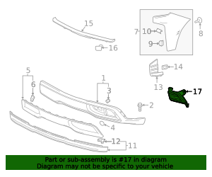2019-2022 Chevrolet Black Front Driver Side Fog Lamp Opening Cover ...