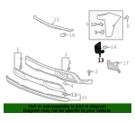 2019-2022 Chevrolet Passenger Side Bumper Cover Molding 84588811 GM ...