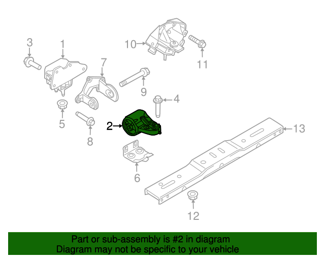 Genuine OEM Ford Part - Motor Mount HL3Z-6038-C | Genuine OEM Ford ...