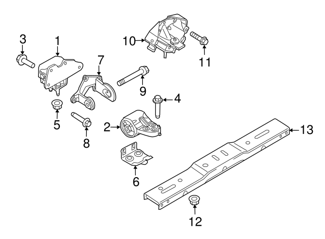 2011-2020 Ford F-150 Motor Mount - Passenger Side (RH) HL3Z-6038-K ...