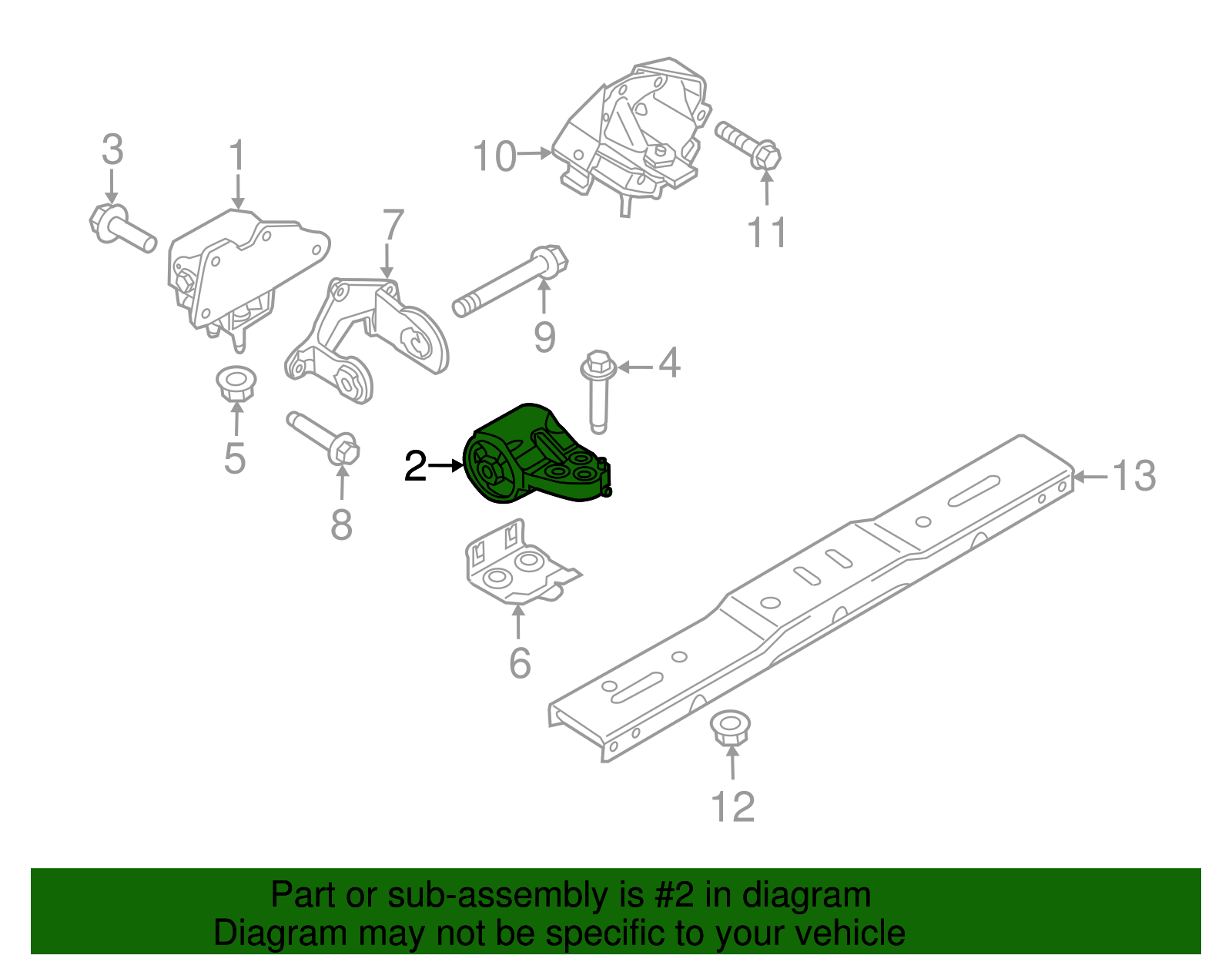 HL3Z-6038-C - Motor Mount 2017 Ford F-150 | Big 3 Auto Parts