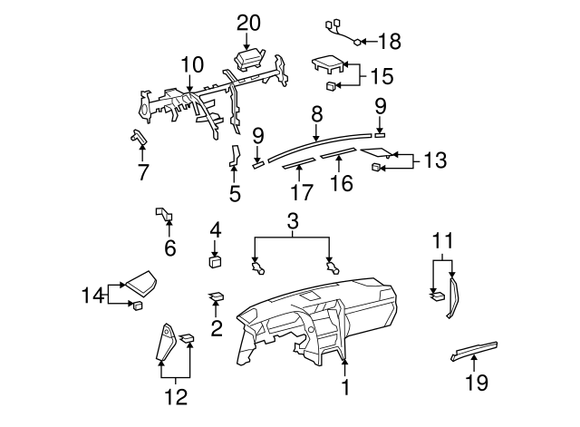 55401-50914-C2 - Dashboard Panel 2007-2012 Lexus | AutoNationParts.com