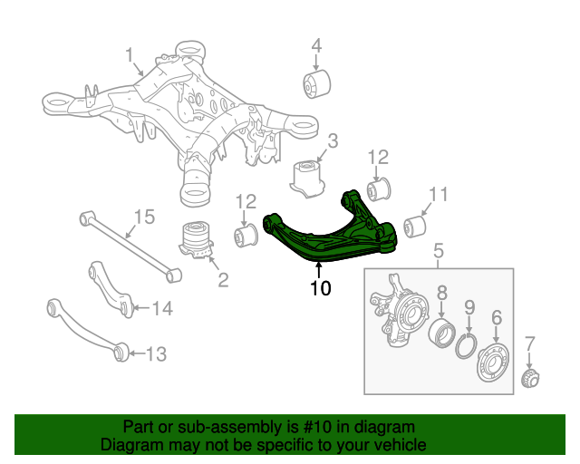 2012-2019 Mercedes-Benz Lower Control Arm 166-350-09-06 | MB OEM Parts