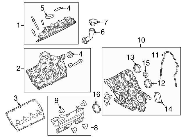 Ford LC3Z-6700-A - Front Crank Seal - 2020 Ford | OEM Ford Parts ...