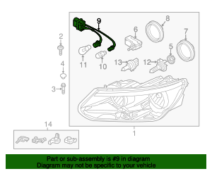 2012-2018 Volkswagen Wire Harness 5N0-971-671-A | Wolfsburg Parts Direct