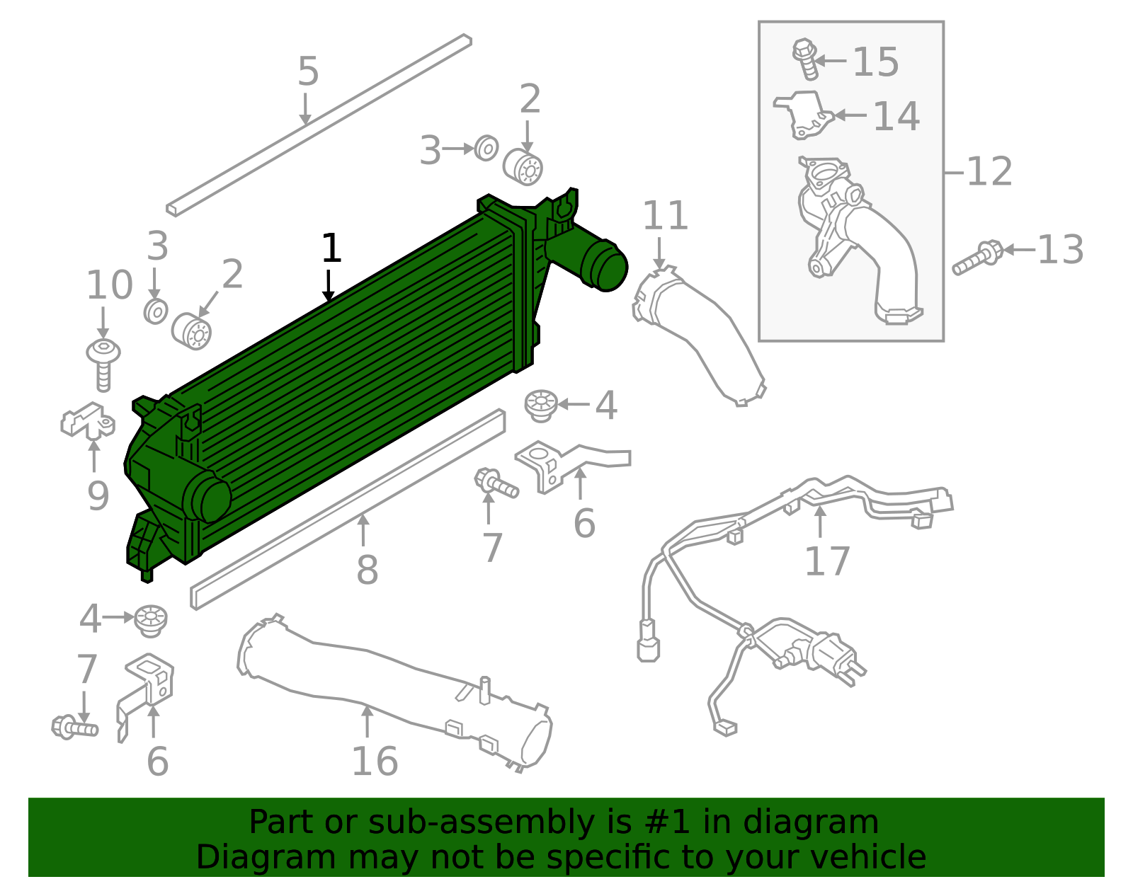 2019-2024 Ford Ranger | Inter-Cooler | KB3Z-6K775-A | Walls' Ford Parts
