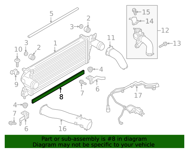 Genuine OEM Ford Part - Lower Seal JB3Z-8348-A | Genuine OEM Ford Parts ...