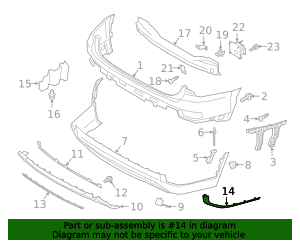 S8F28-AU000 - Rear Bumper Appliqu? - 2020 2021 Hyundai Palisade ...