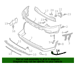 S8F28-AU000 - 2020-2023 Hyundai Palisade Rear Bumper Applique - Genuine ...