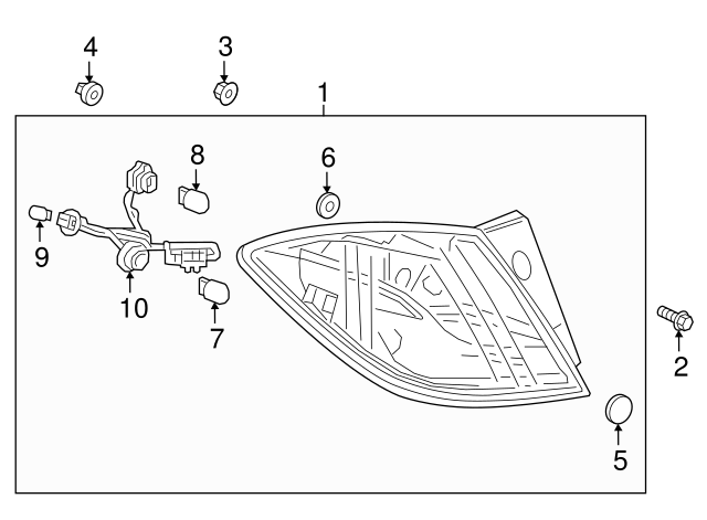 11611737 - Rear Body Tail Lamp Retainer 2013-2019 GM | GM Wholesale Direct