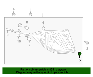 2019 Chevrolet Cruze Tail Lamp Assembly Cap - Driver's Side (LH ...