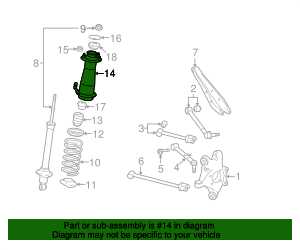 2006-2014 Lexus GS IS IF Rear Suspension Shock Absorber Mount | My L Parts