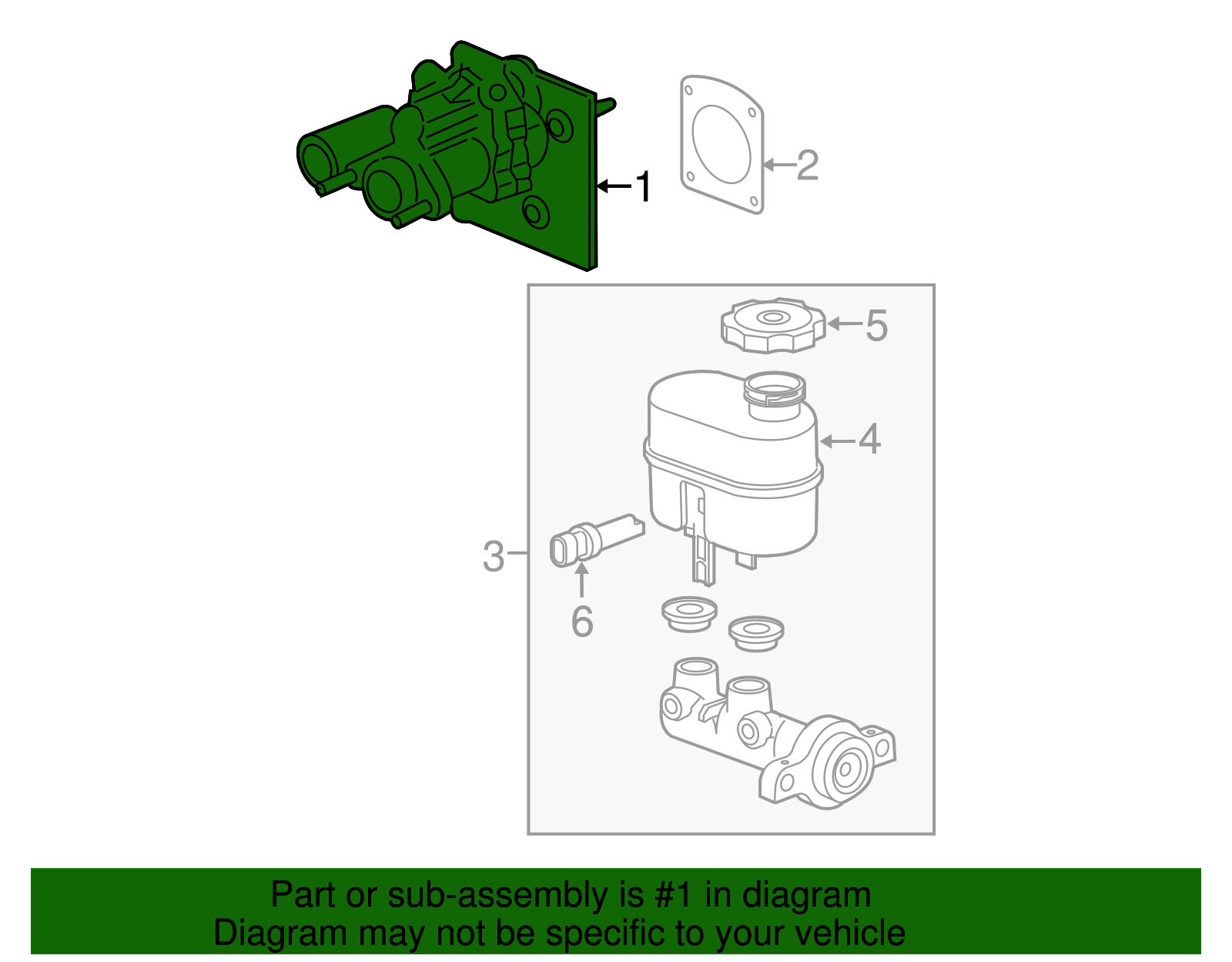 2007-2011 GM Power Brake Booster Assembly 19371362 GM | GMPartsDirect.com