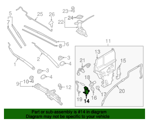 98510-3W000 - Windshield Washer Pump 2015-2019 Hyundai ...