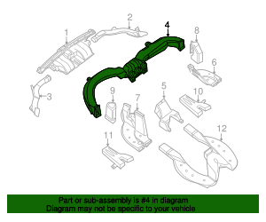 2009-2014 Nissan Maxima Air Distributor 27860-9N00A | QuirkParts