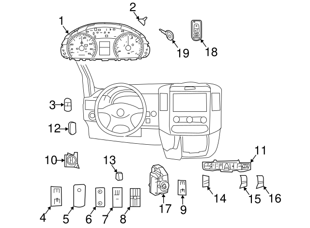 2010-2013 Mercedes-Benz Switch 009-545-40-07 | Mercedes-Benz Parts