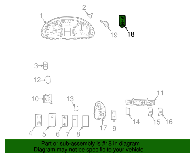 2010-2018 Mercedes-Benz Remote Control 906-760-19-00 | MB Parts Center