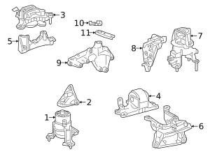 2019-2021 Lexus ES350 Side Mount Bracket 12304-F0010 | OEM Parts Online