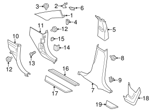 2011-2018 BMW Kick Panel Cover 51439190686 | OEM Parts Online