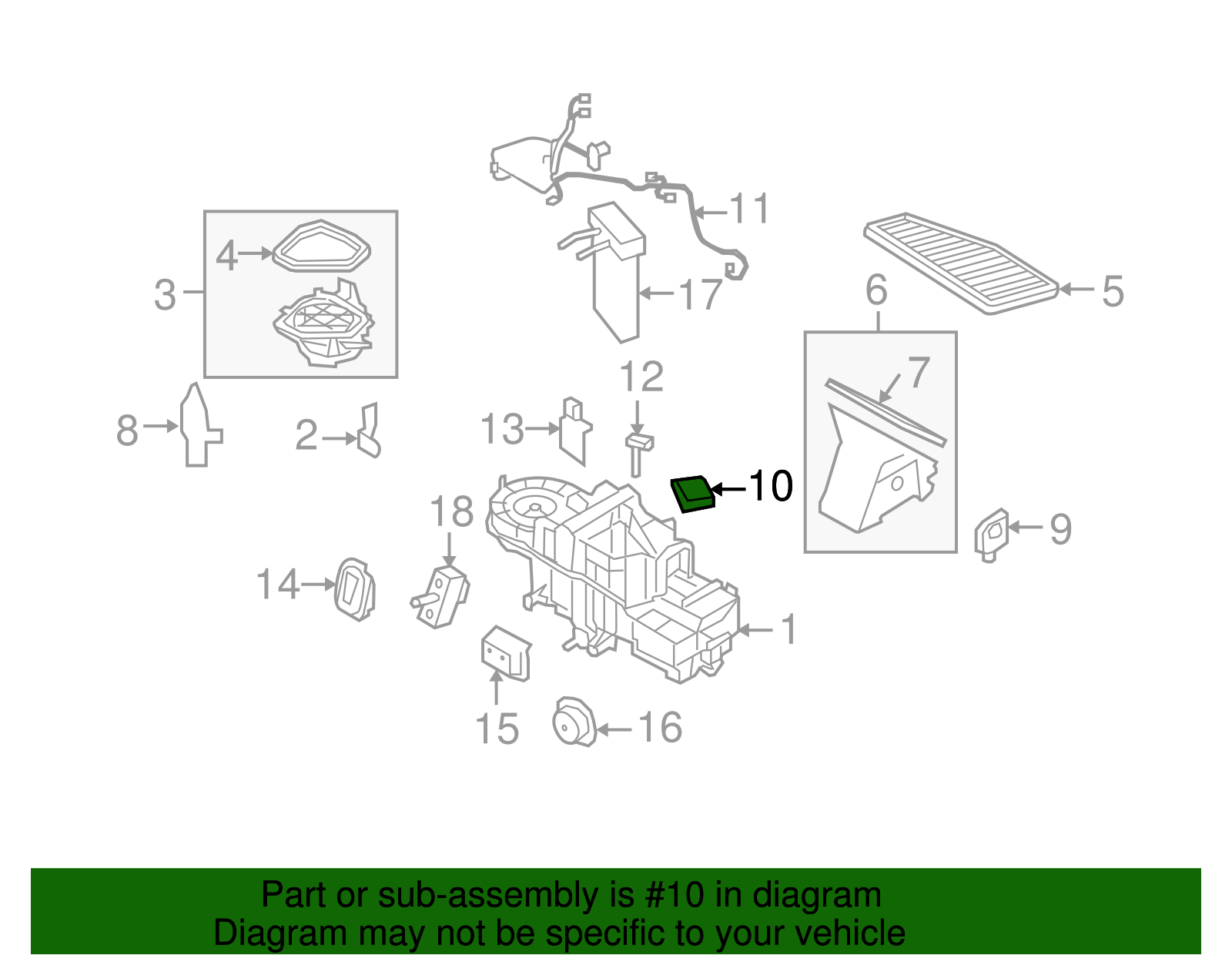 YH-1881 - Motorcraft™ HVAC Air Inlet Door Actuator 2007-2017 Ford ...