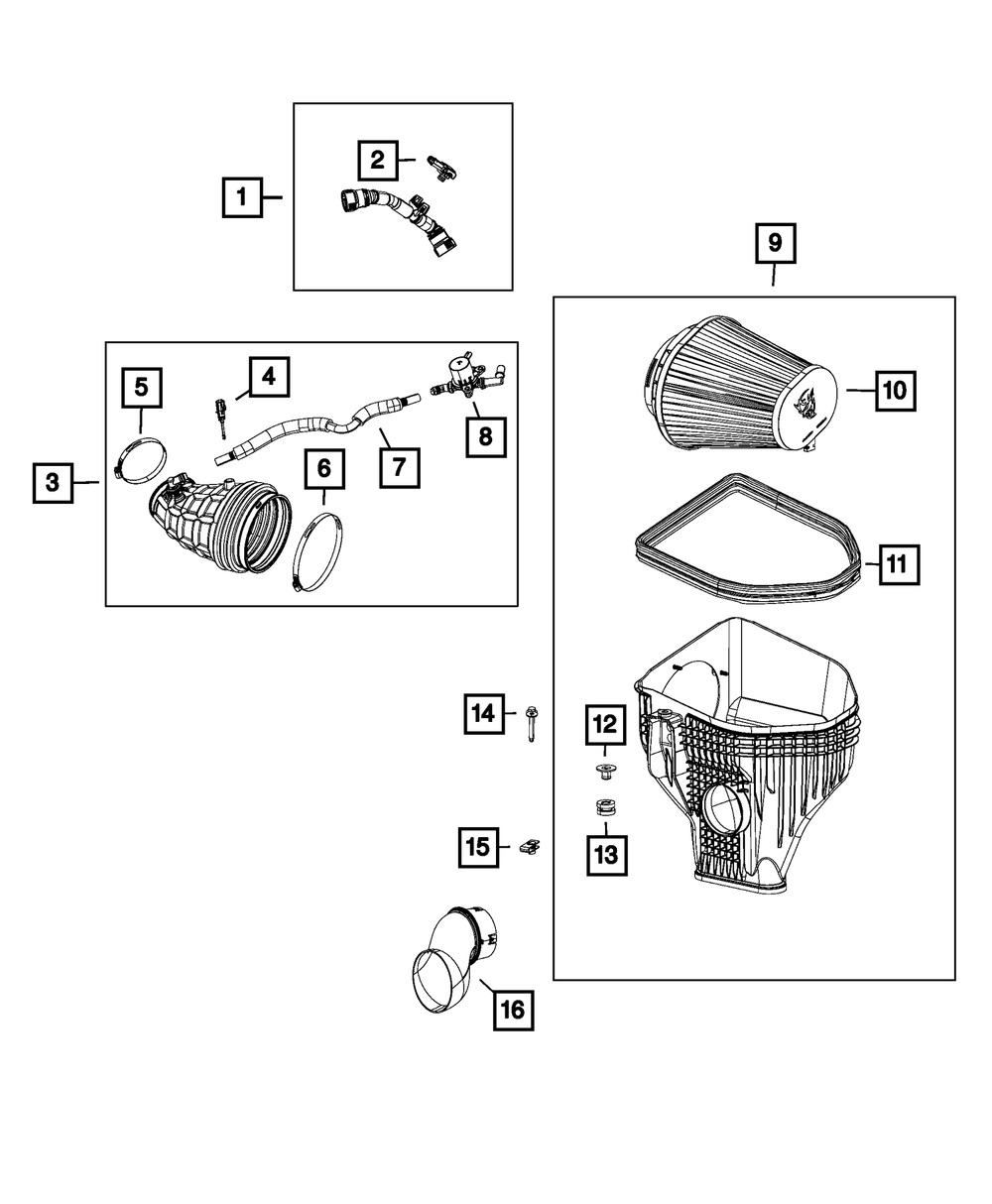 2019-2023 Dodge Charger Air Cleaner Duct 68424623AA | Mopar.com ...