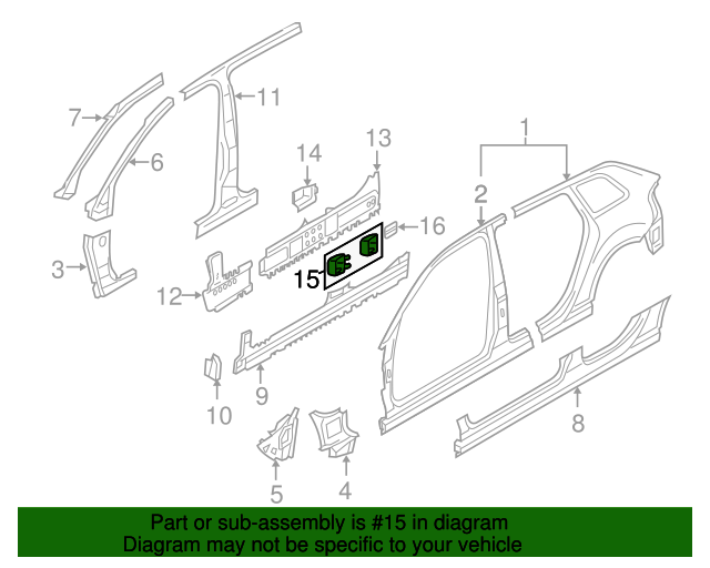 2009-2013 Audi Jacking Bracket 8P4-809-681 | OEM Parts Online