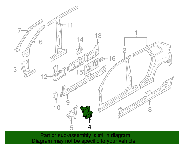 8P0-802-623-D - Lower Reinforced 2006-2013 Audi | Audi OEM Parts