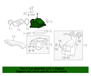2009-2015 Honda Pilot Cover, Air Cleaner 17211-RN0-A00 | Cheaper Honda ...