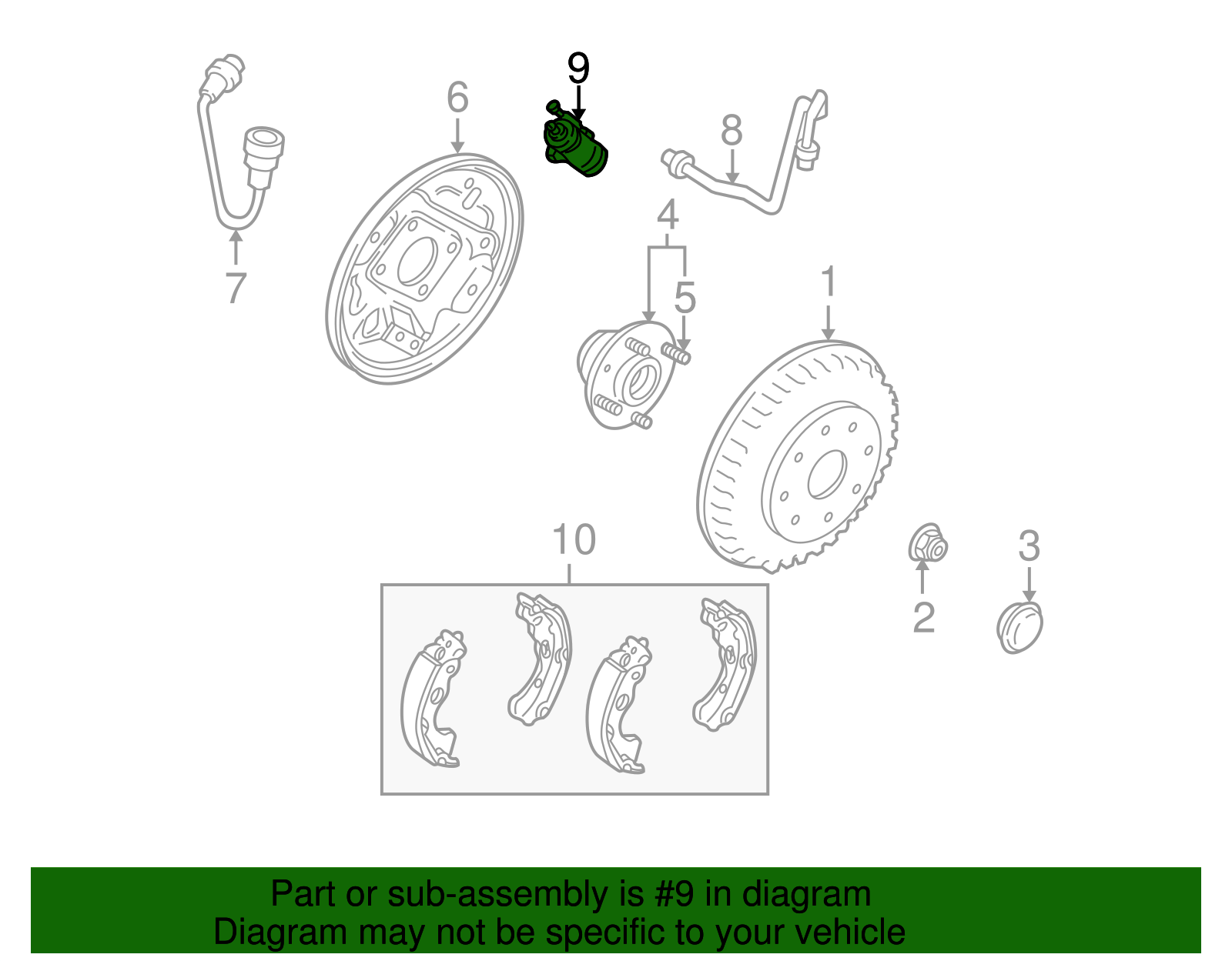 2000-2004 Kia Spectra Wheel Cylinder 0K2N1-26610 | OEM Parts Online