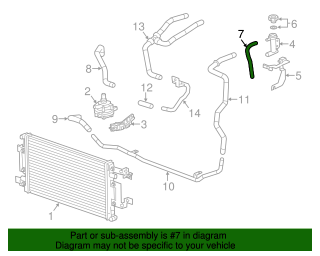 2014-2019 Cadillac XTS F Hose 23166797 | NewGMParts.com