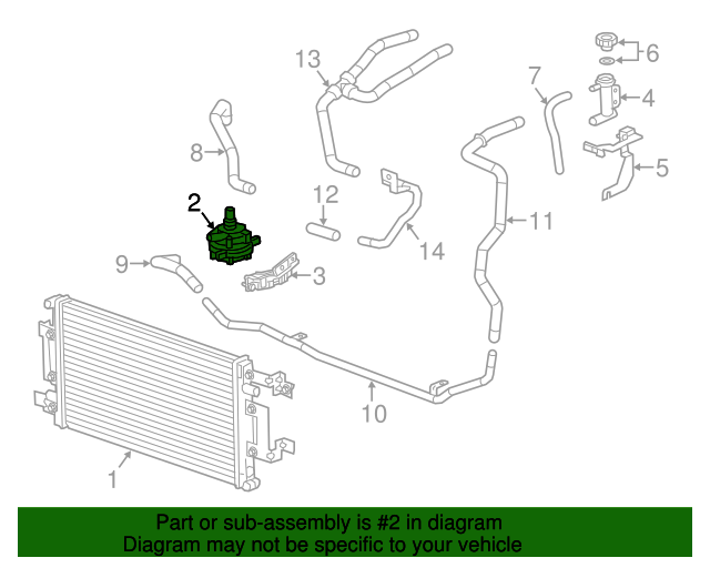 2014-2019 GM Intercooler Coolant Pump 13597902 | GMPartsDirect.com